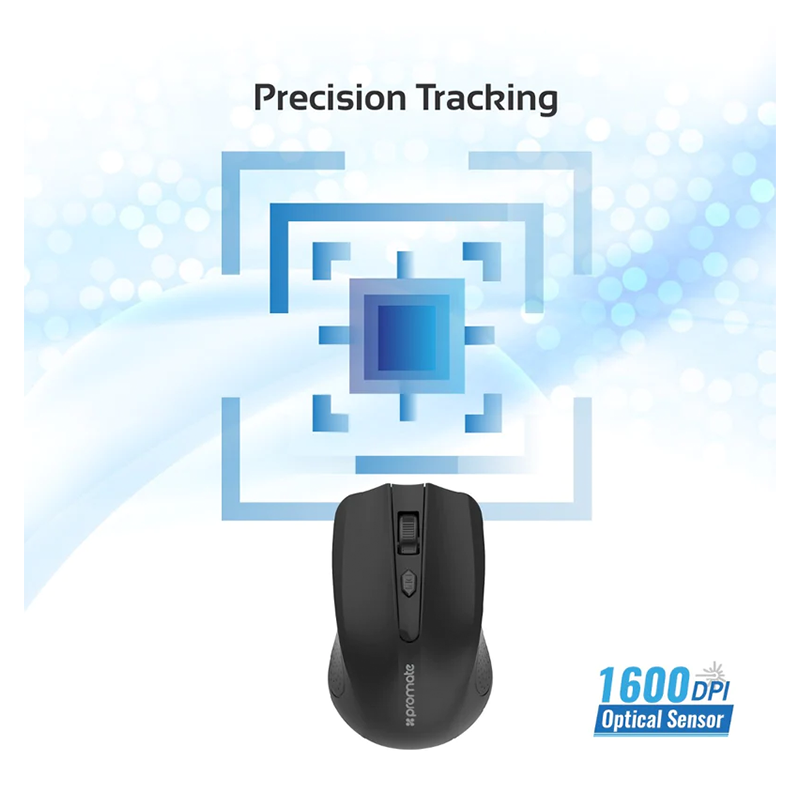 PROMATE Clix-8 2.4GHz Wireless Ergonomic Optical Mouse - Best Prices ...